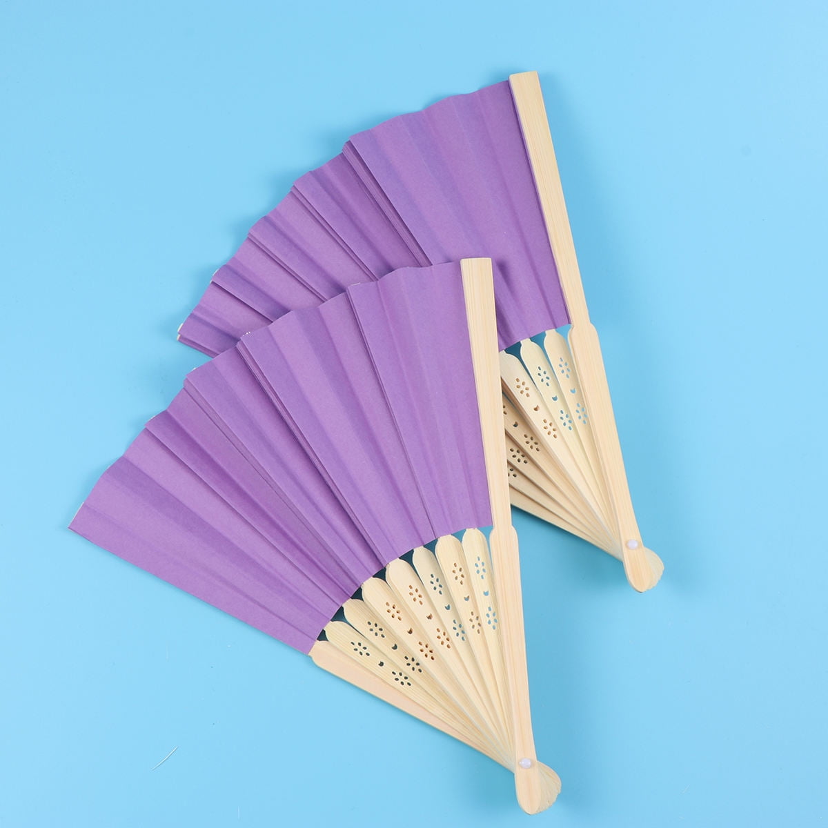 KALLORY 5Pcs Hand Held Paper Fan with Traditional Chinese Design for ...