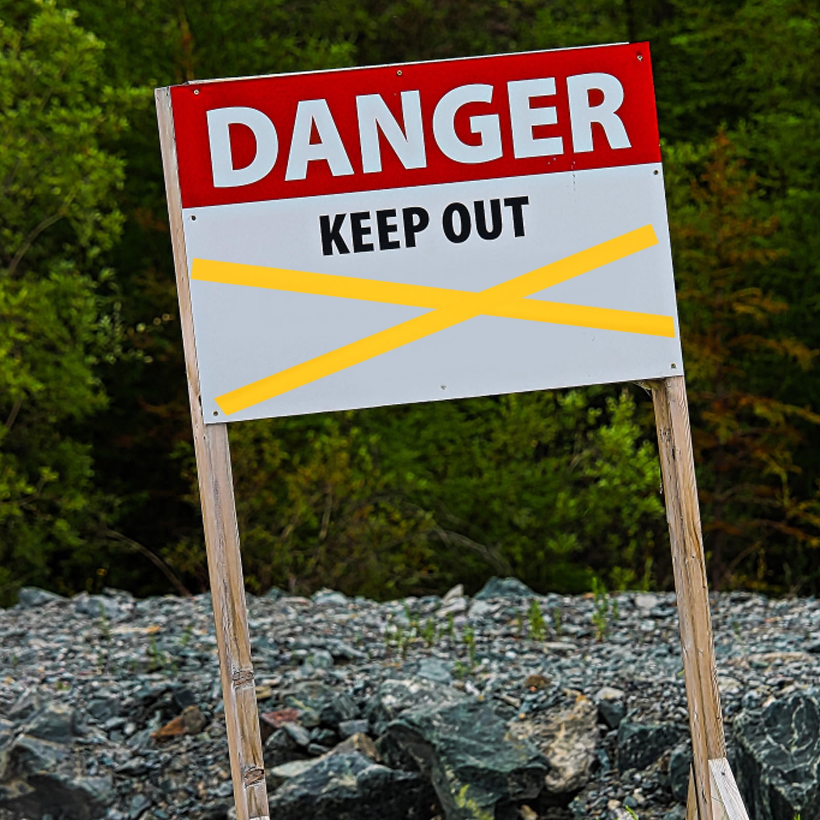 KALLORY 5Pcs Yellow Plastic Flagging Tape Non Adhesive for Trail ...