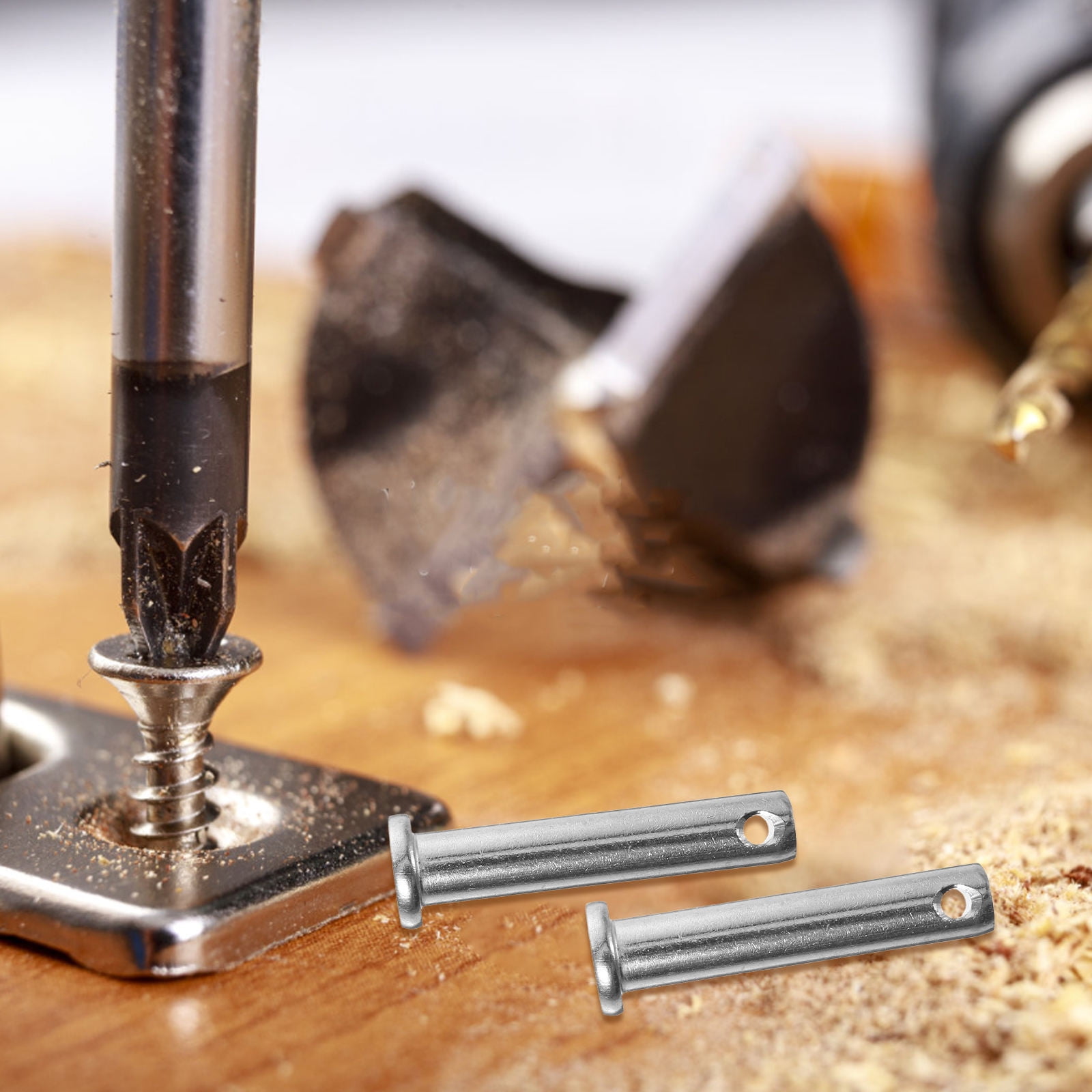 KALLORY 5pcs Coupling Pin Stainless Steel Clevis Pin Flat Head Coupling ...