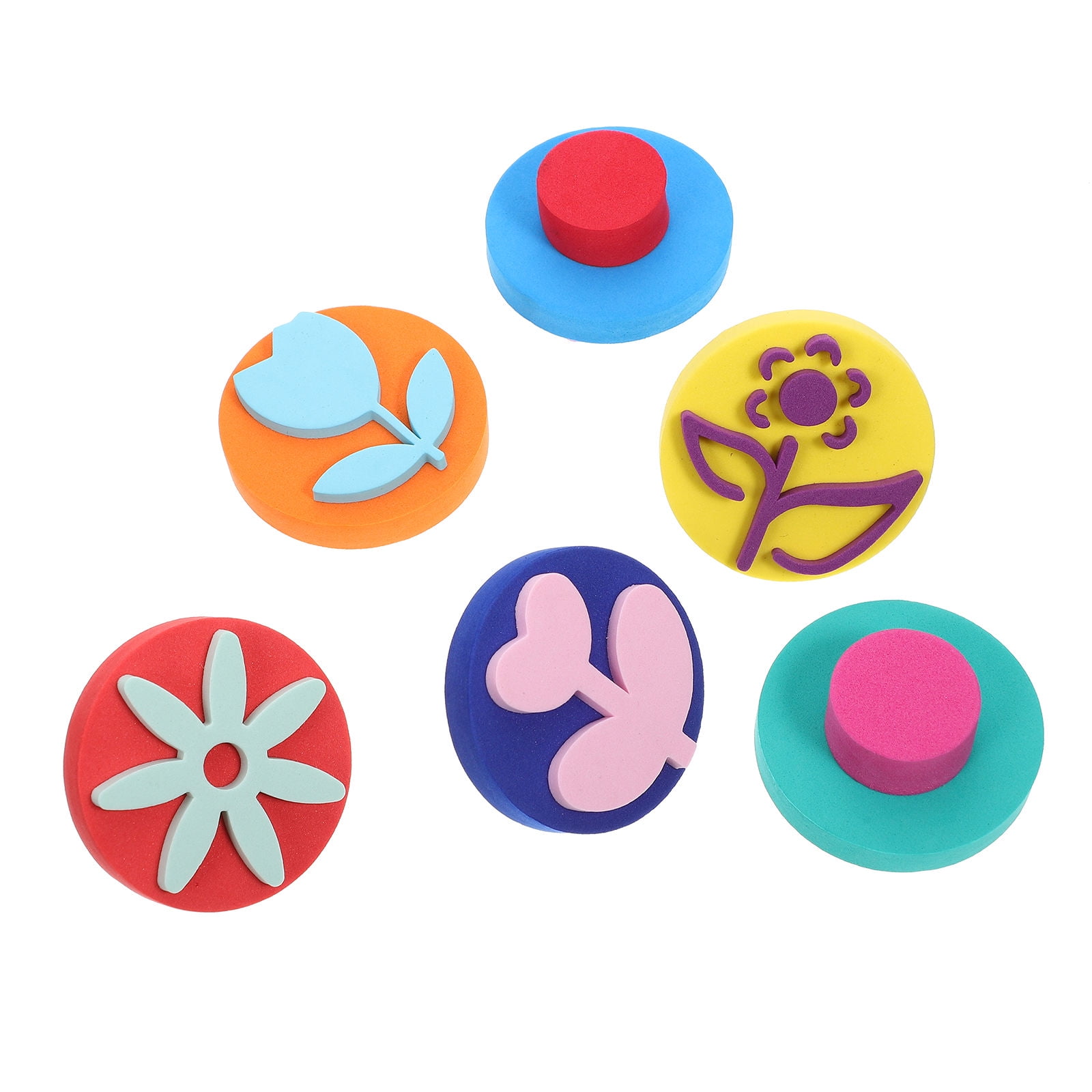 KALLORY 6 Pcs Foam Painting Stamper EVA Material Multi Color for Kids ...