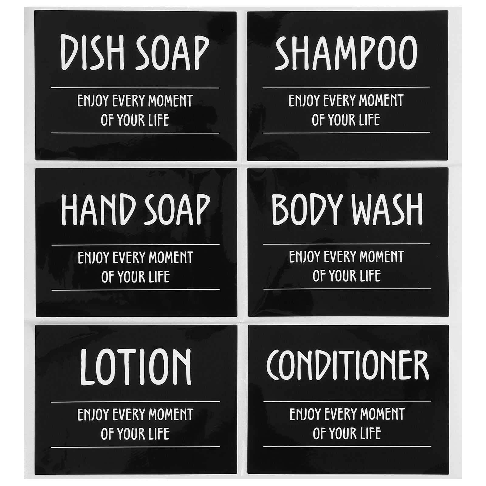 KALLORY 6Pcs Bathroom Shampoo Bottle Labels For Homeowners Hoteliers ...