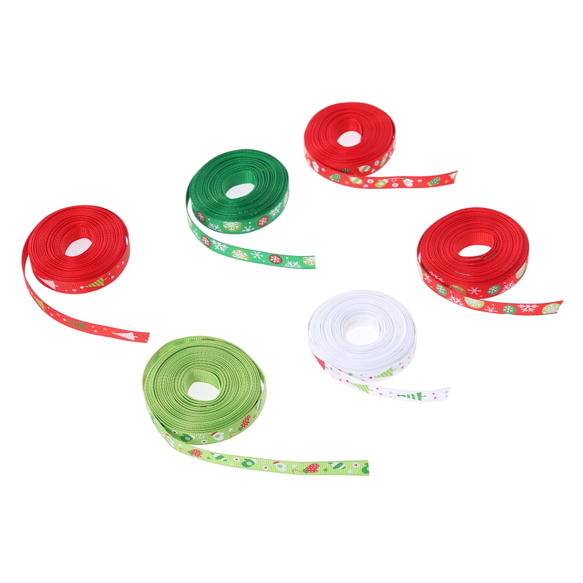 KALLORY 6Pcs Polyester Ribbon Assorted Color for Crafting and Gift ...