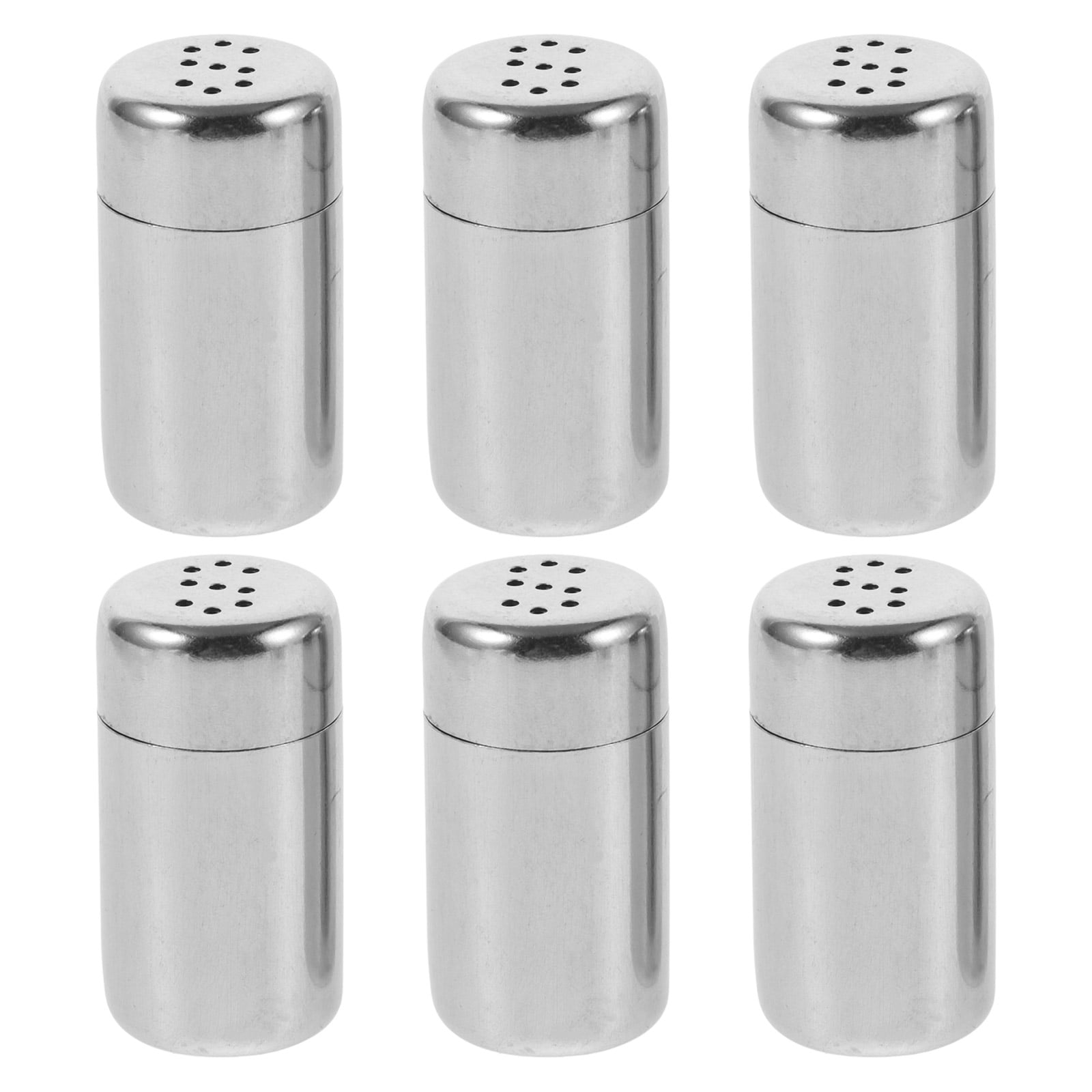 KALLORY Camping Condiment Set Seasoning Cans Silver 6Pcs - Walmart.com