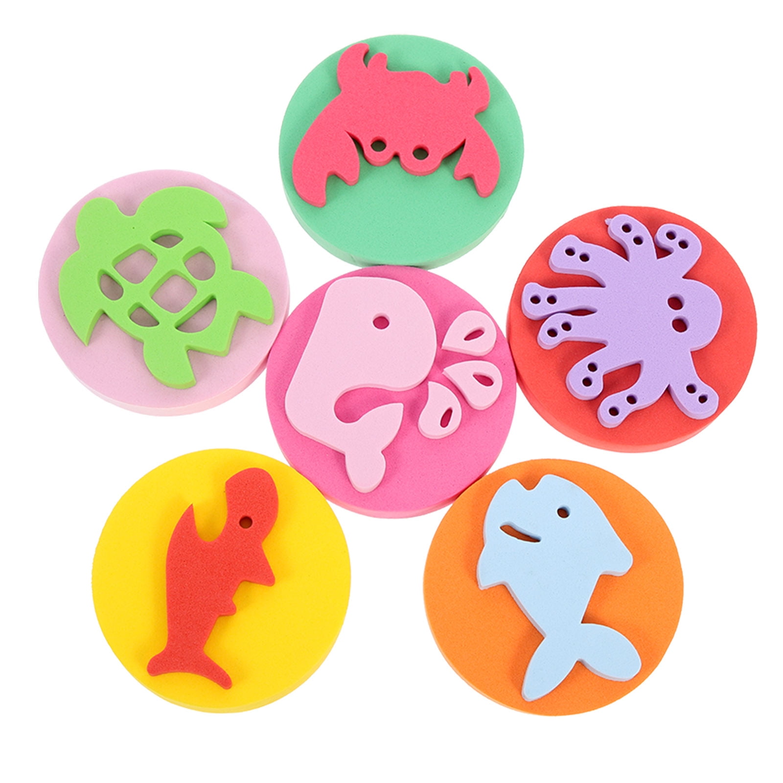 KALLORY 6Pcs Various Shapes Sponge Stamps for Children Doodle Graffiti ...
