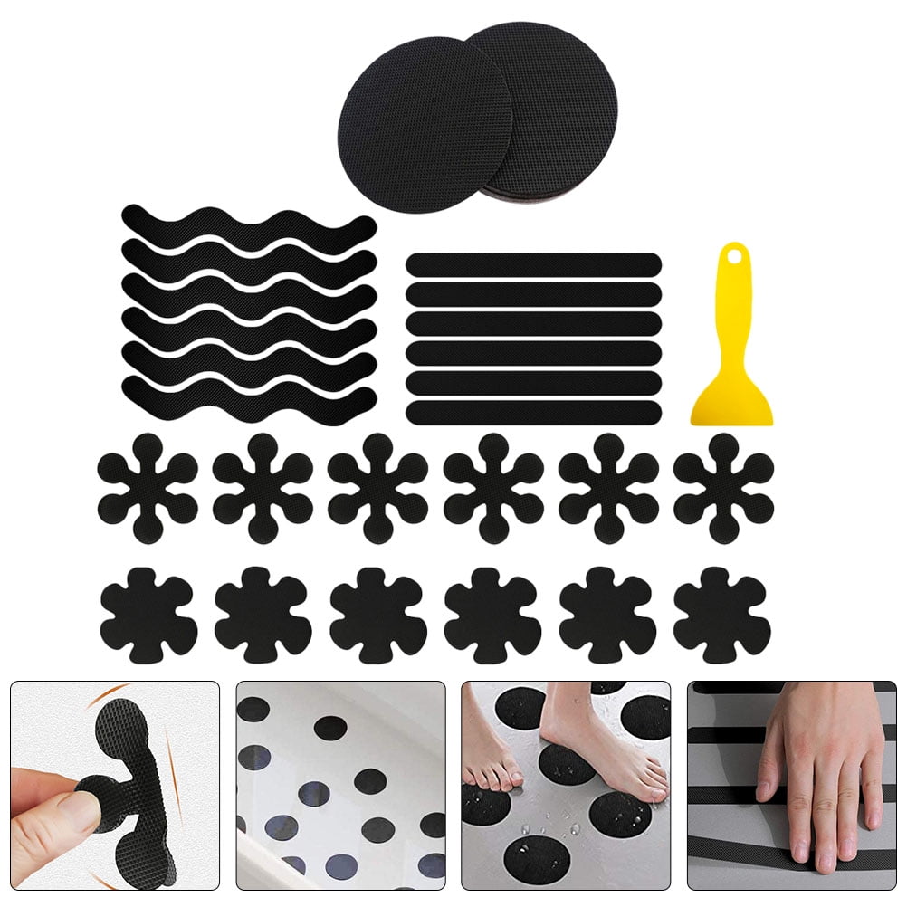 KALLORY 73 Pcs Bath Tub Slip Stickers Anti-slip Strip Non- Non-skid ...