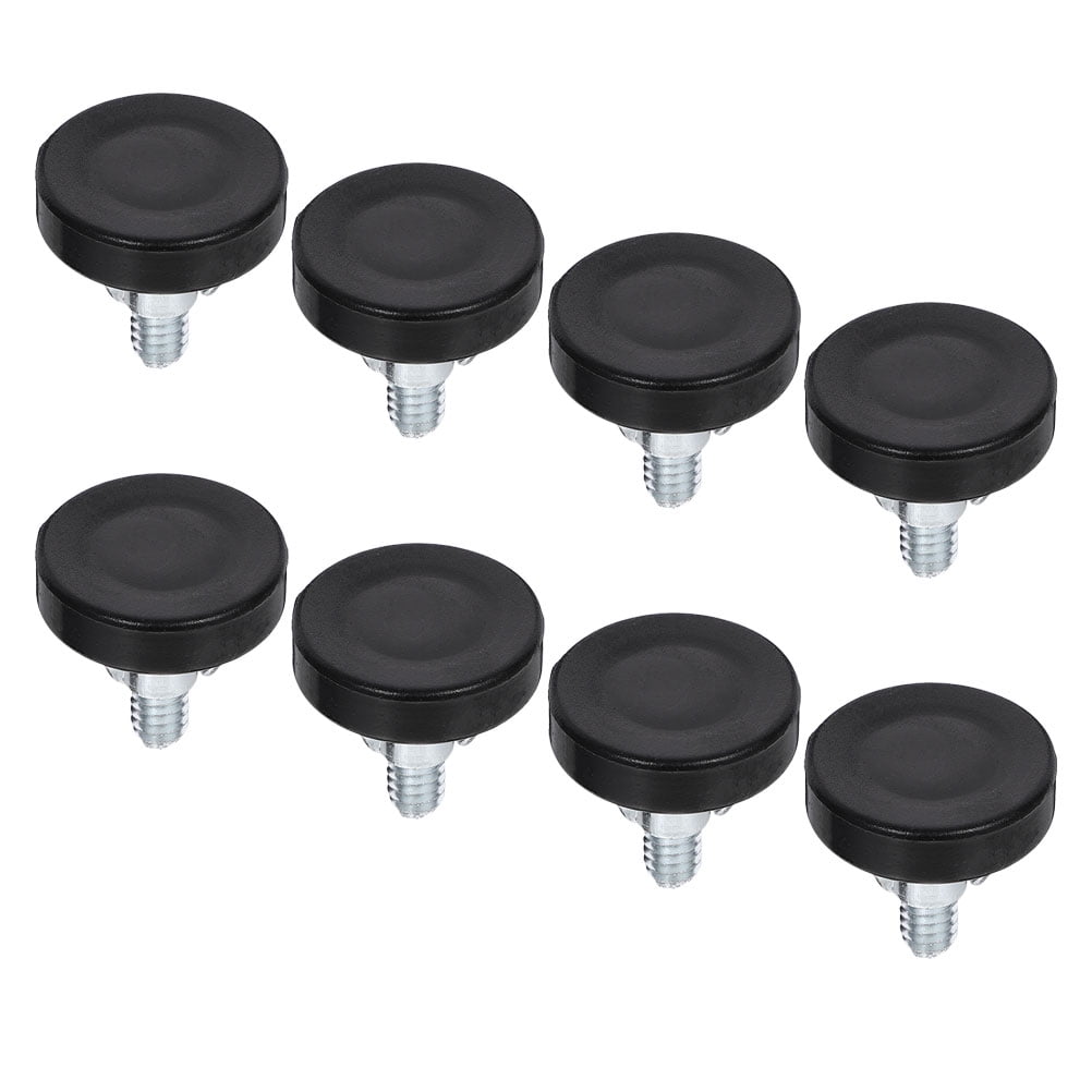 KALLORY 8 Pcs Adjustable Feet Levelers for Desk Chairs Risers Black ...