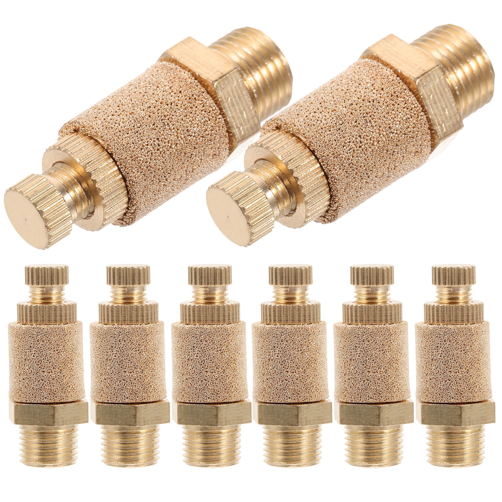 KALLORY 8 Pcs Compressor Exhaust Muffler Compressed Pneumatic Mufflers ...