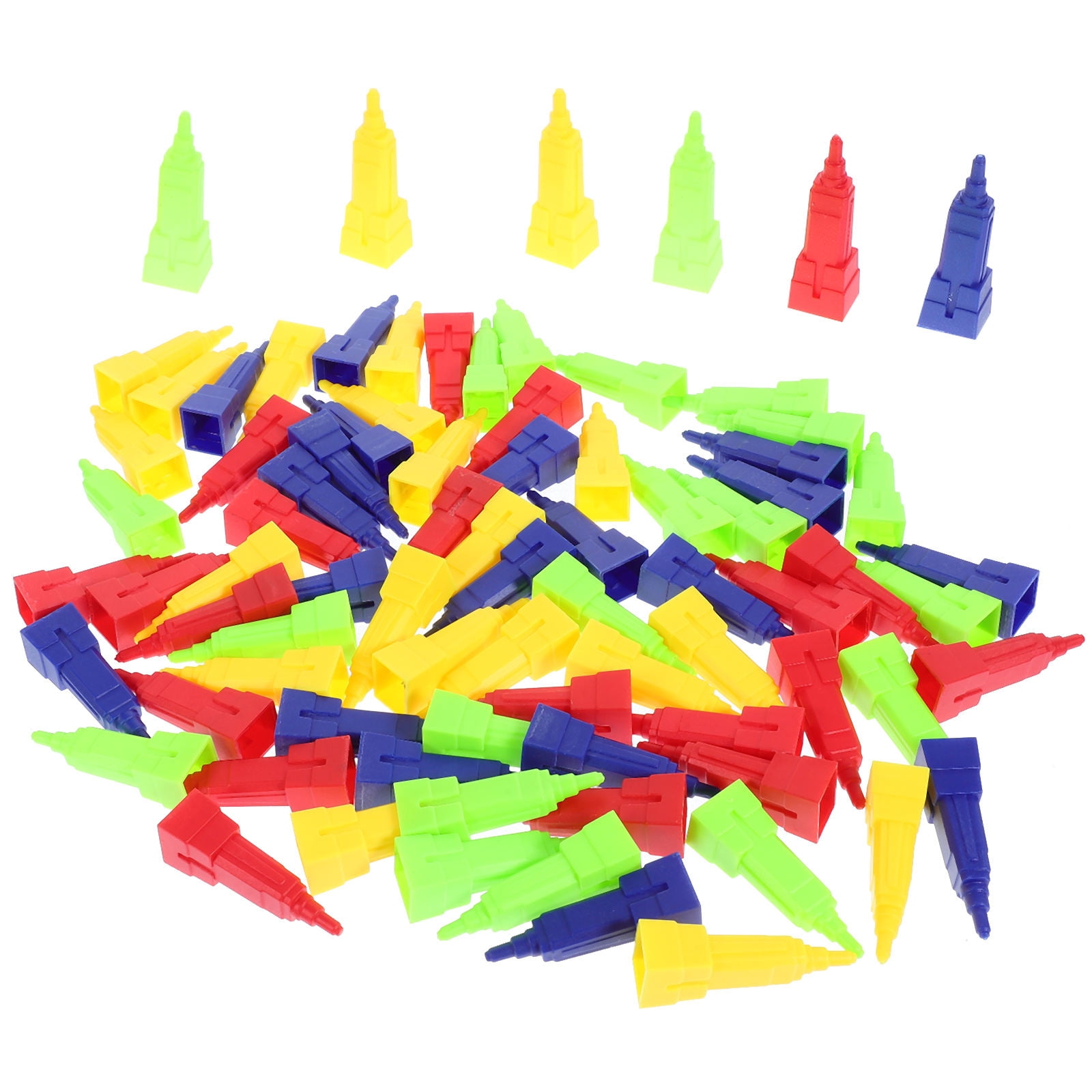 KALLORY 80pcs Plastic Game Pieces and Counters for Board Games ...