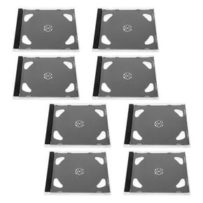 Plastic CD Storage Boxes for Organized Media in White and Blue