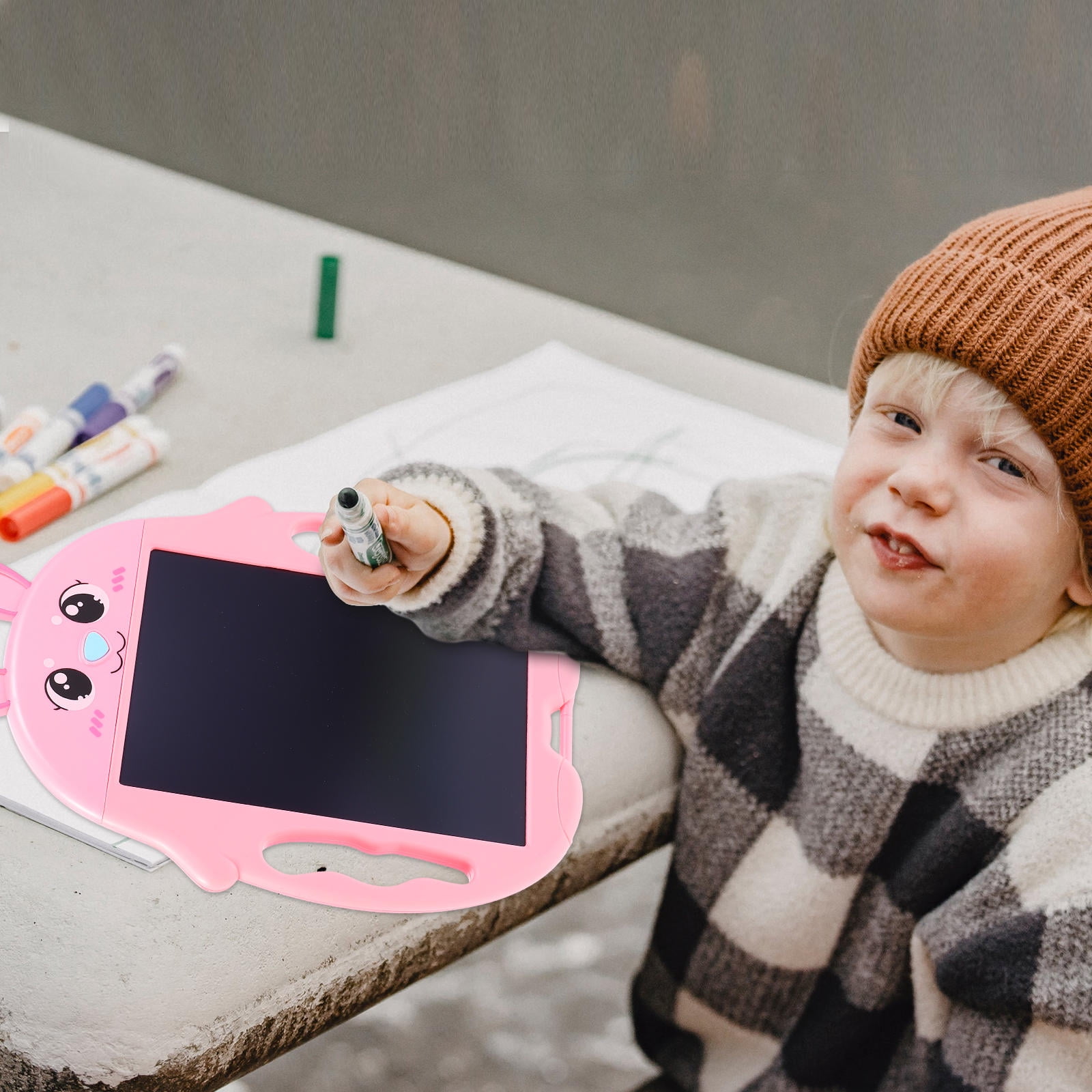 KALLORY LCD Writing Tablet Plastic Pink For Children 1 Set 9 Inch ...