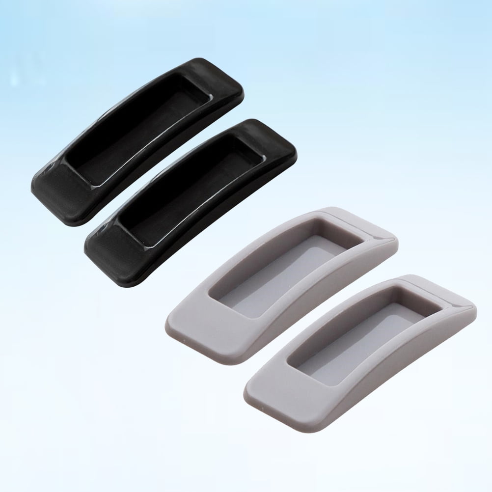 KALLORY Adhesive Kitchen Cupboard Handles 4Set Easy-Install Rectangular ...