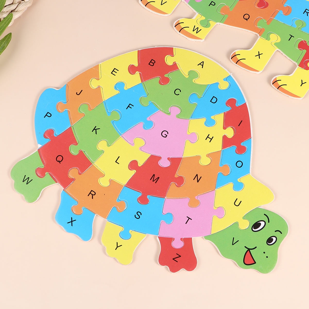 KALLORY Alphabet Jigsaw Puzzles for Kids Educational Toy Assorted Color ...