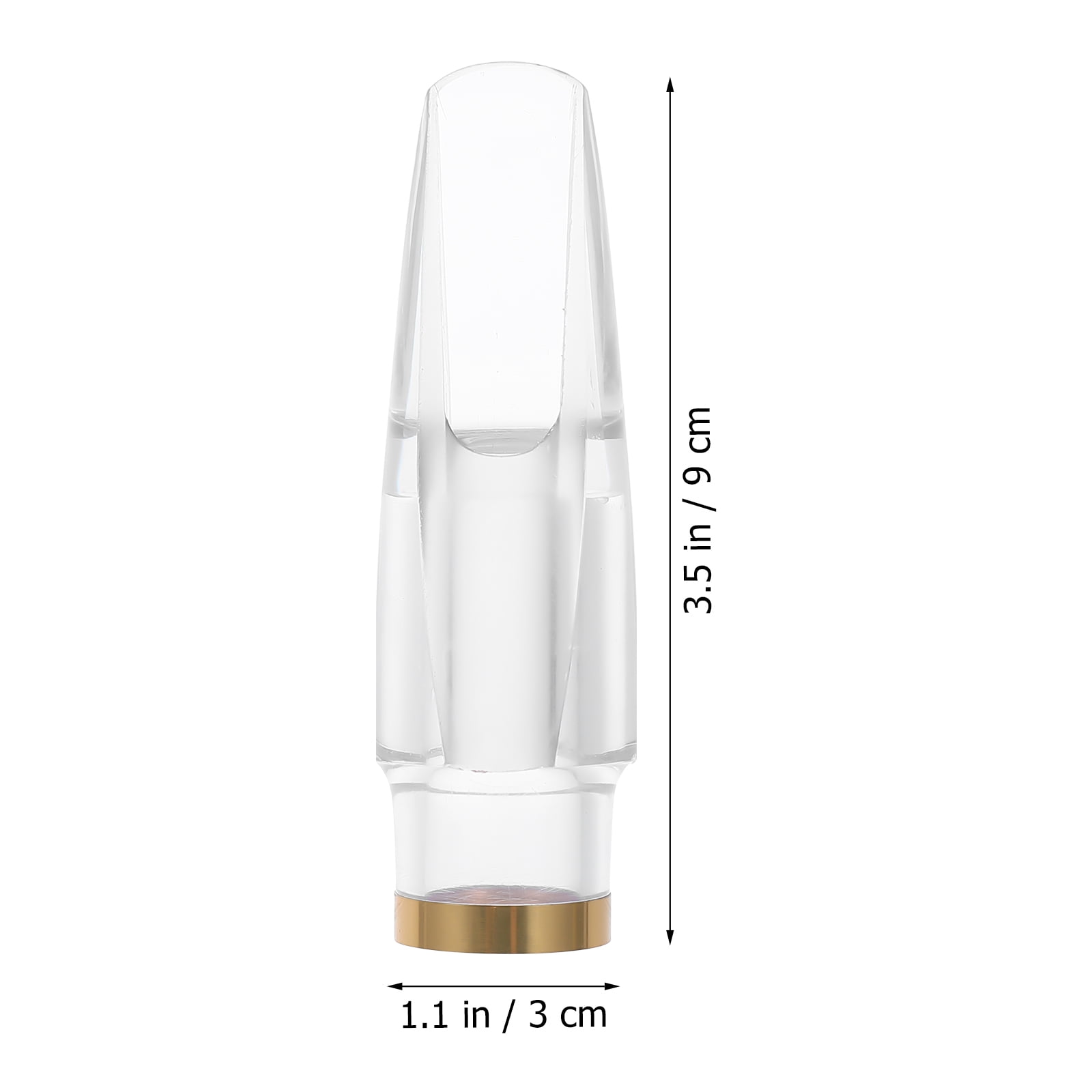 KALLORY Alto Saxophone Mouthpiece White ABS Metal Ring for Beginners ...