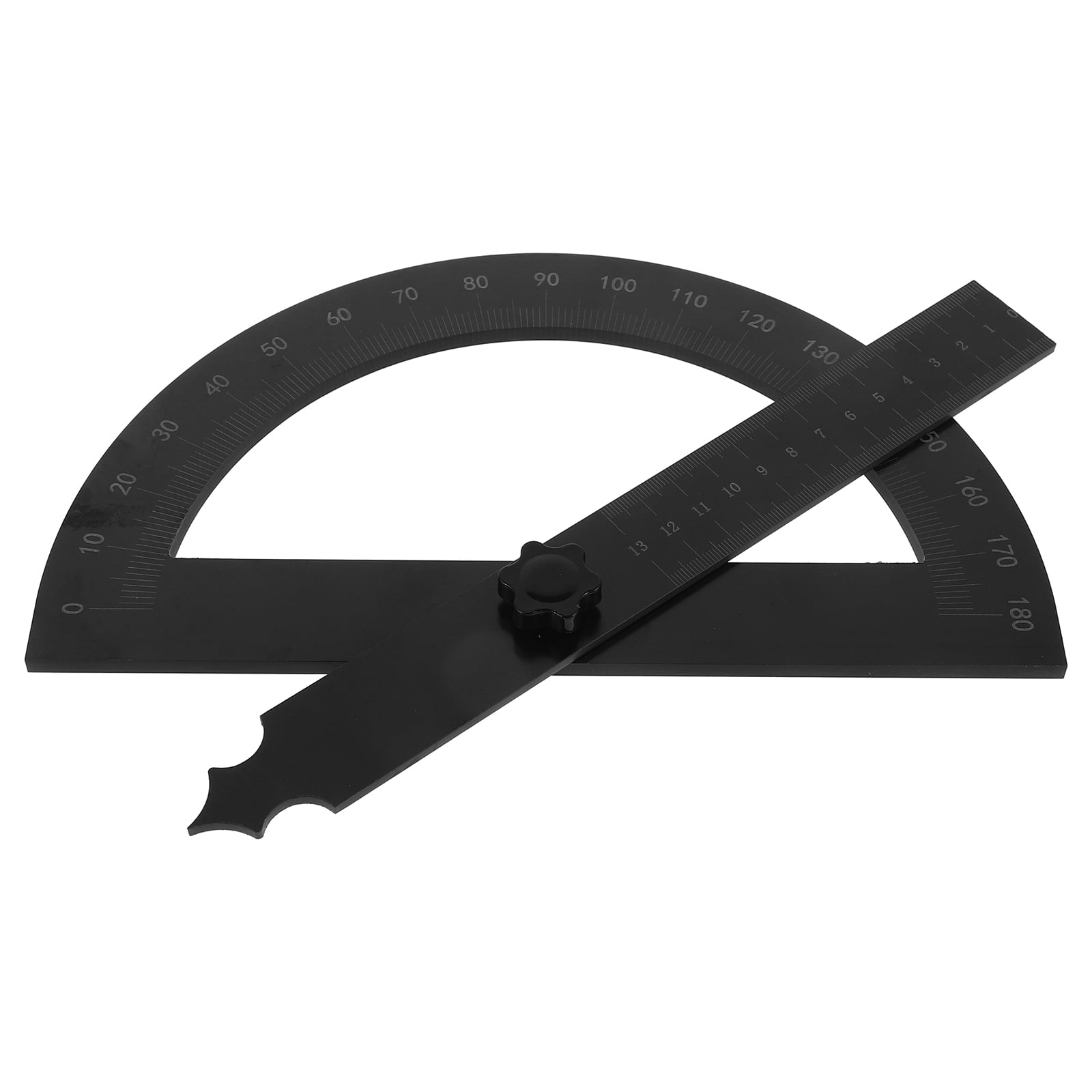 KALLORY Angle Measurement Tool Protractor 27.80X24.20X1.70CM Black ...