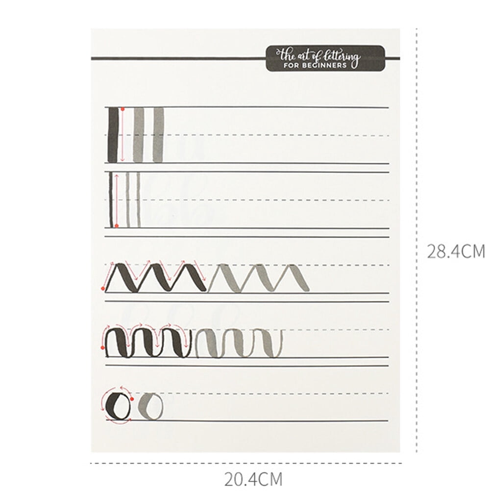 KALLORY Art Font Exercise Book Alphabet Writing Practice Book 28.4x20 ...