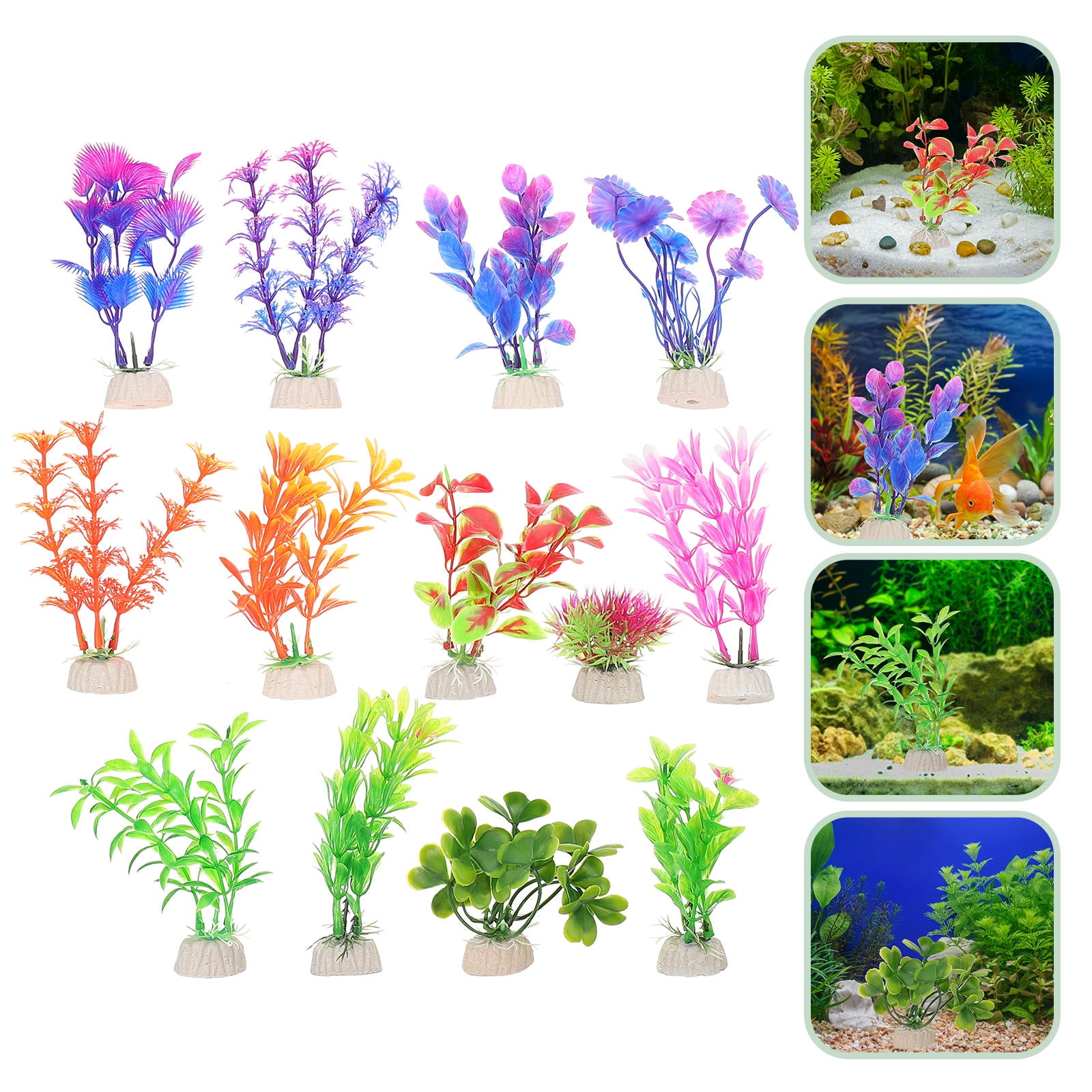 KALLORY Artificial Aquatic Plants for Aquarium Owners Fish Enthusiasts ...