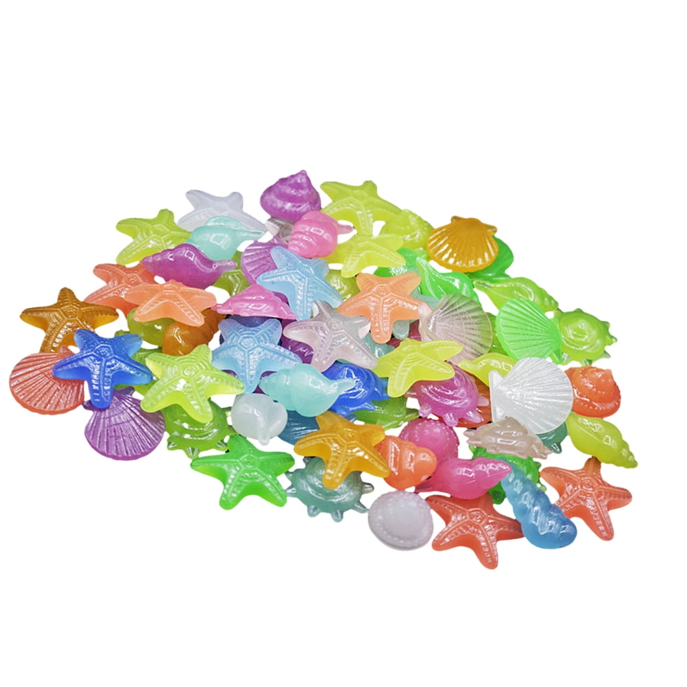 KALLORY Assorted Color Plastic Shell Simulation Sea Star Fake Shell Toy ...
