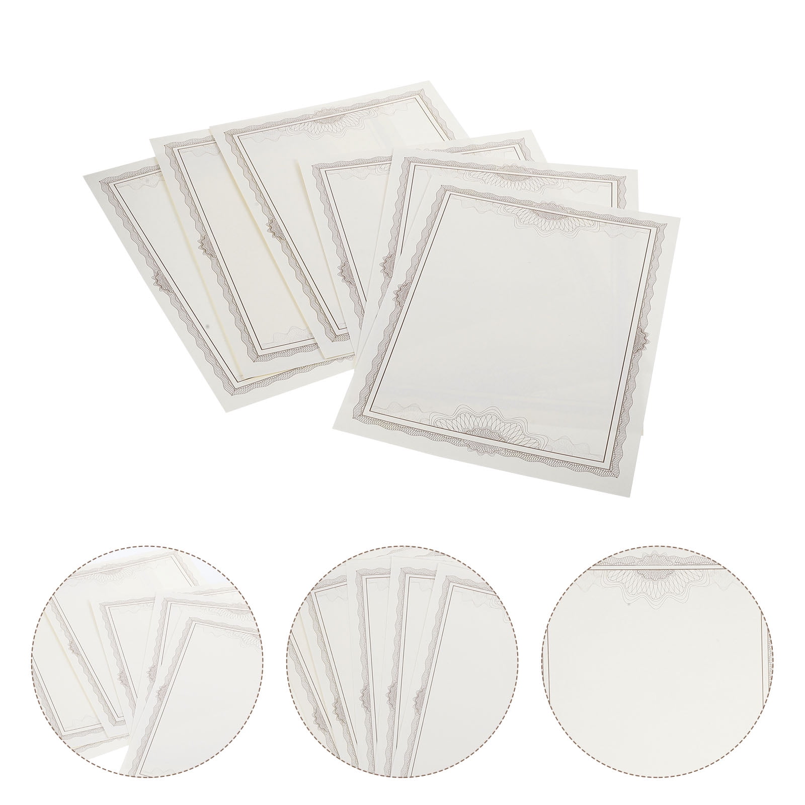 KALLORY Award Certificate Paper 6 Sheets Writable Diploma Paper with ...