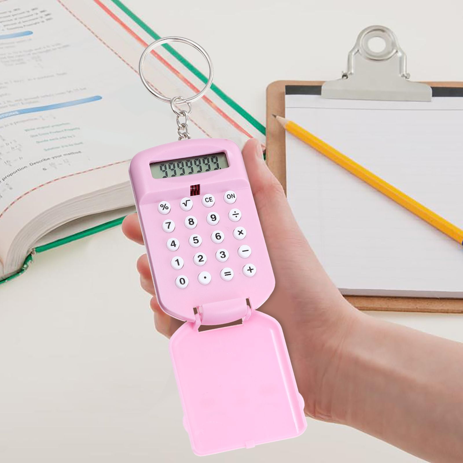 KALLORY 2Pack Tiny Calculator Generic Plastic Pink For Math Learning ...