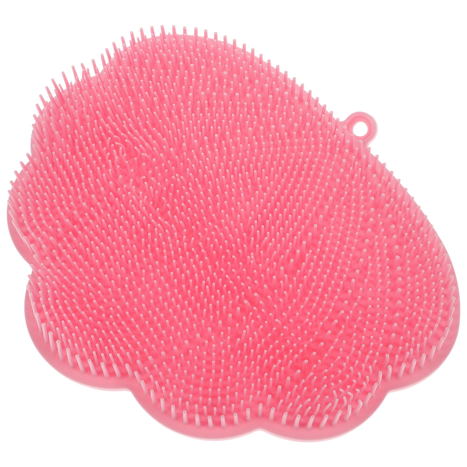 KALLORY Bathroom Use Back Scrubber Pink Tpe Silicone Removable Shower ...