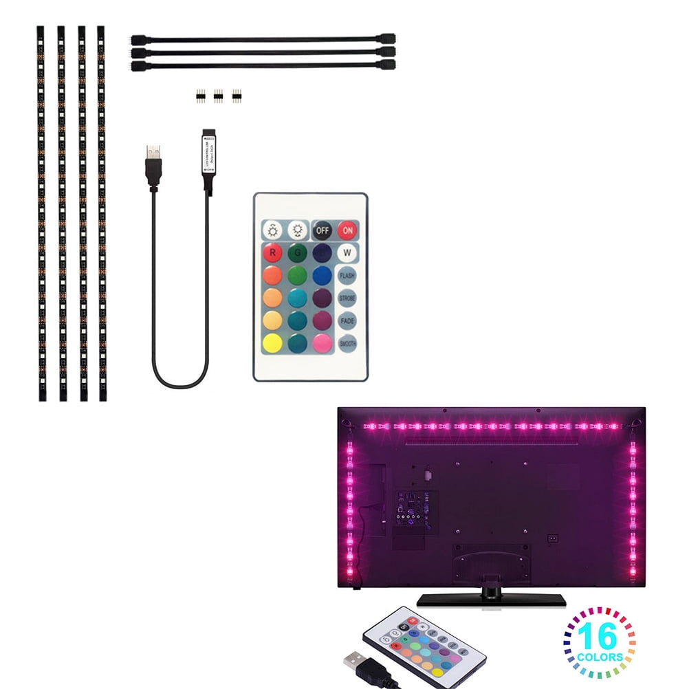 KALLORY Black LED Strip Light Flexible Waterproof Rope Light with USB ...