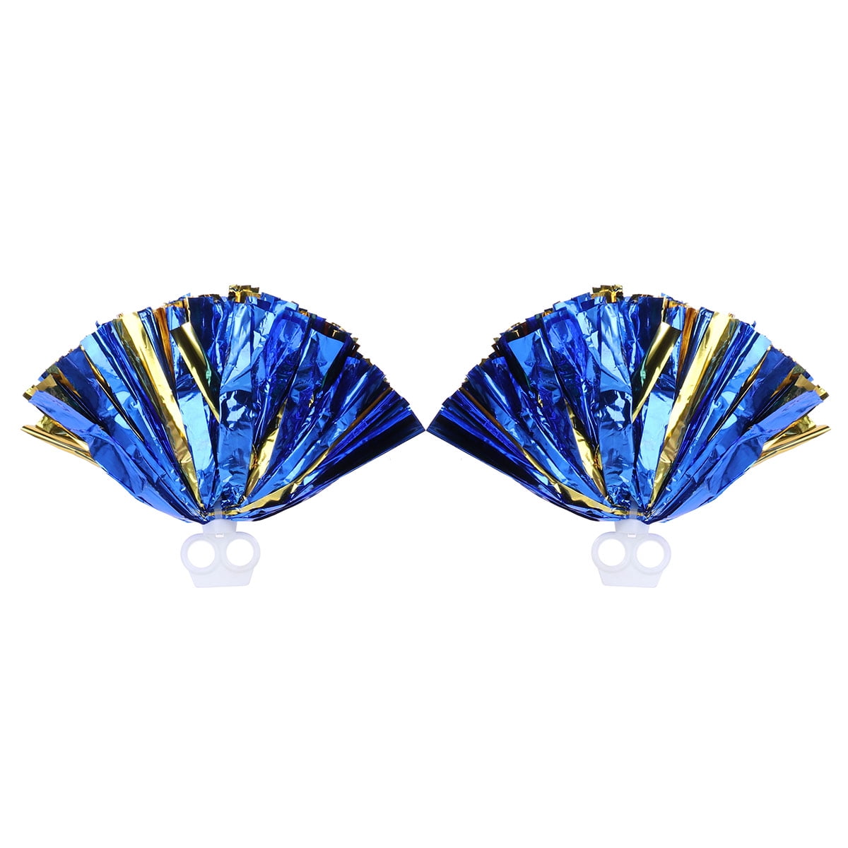 KALLORY Blue and Gold Cheerleading Poms for Cheering Accessories 2Pcs ...