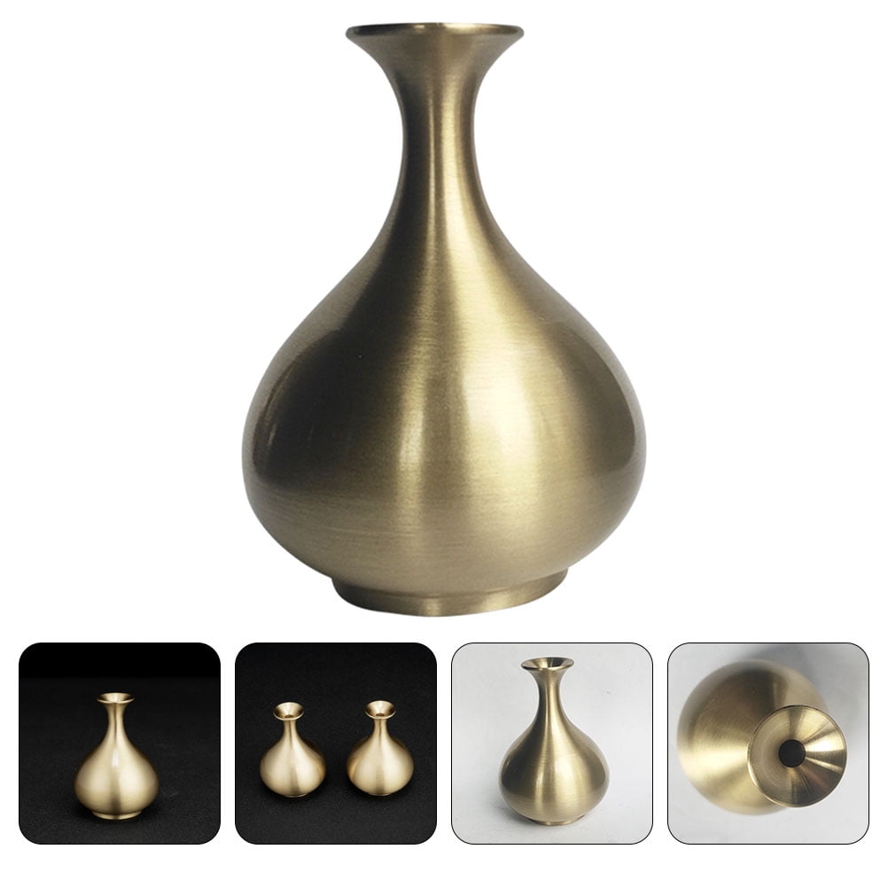 KALLORY Brass Mini Vase Flower Offerings Arrangement Vase Metal ...