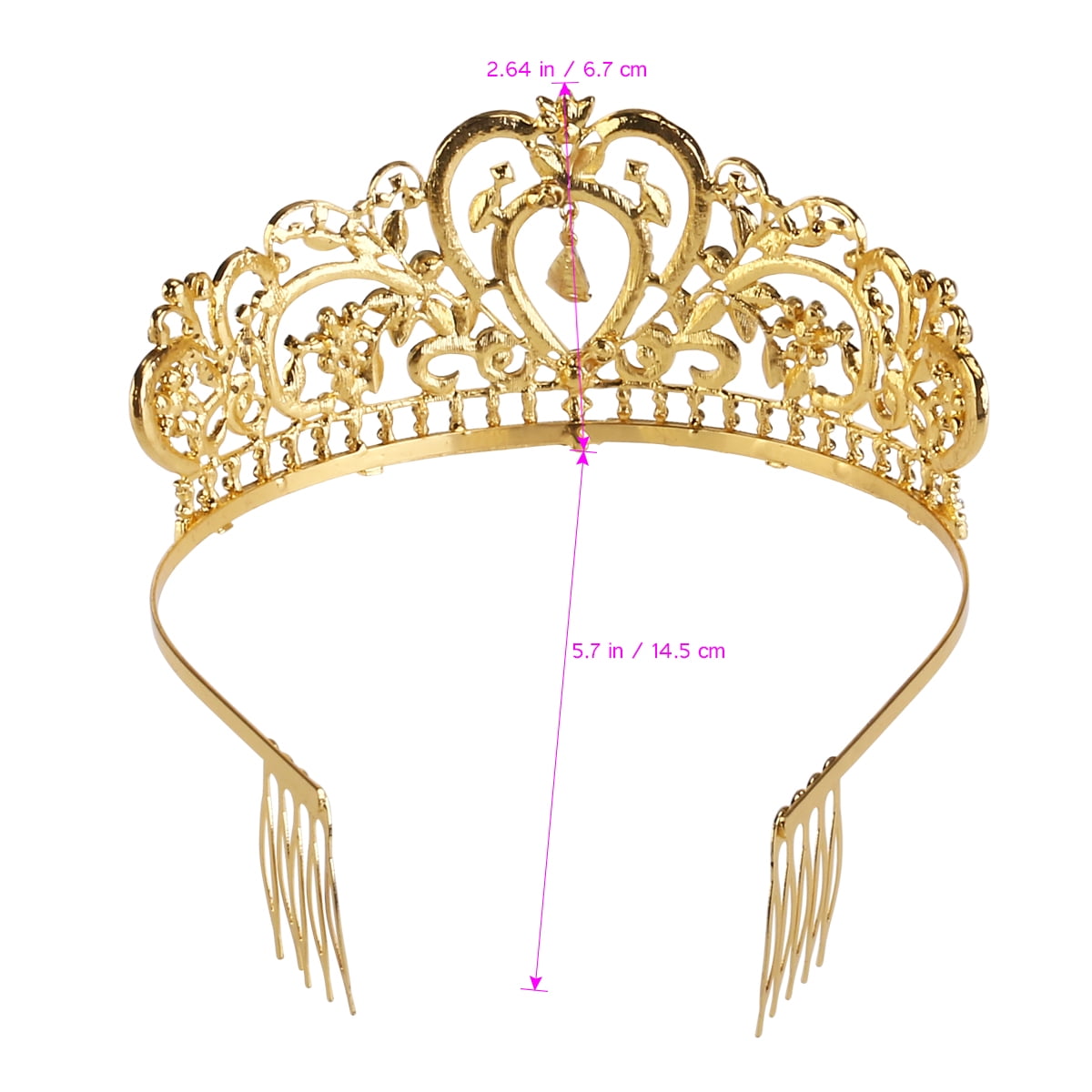 KALLORY Bridal Headpiece Tiara Crown Shimmering Sparkling For Wedding ...
