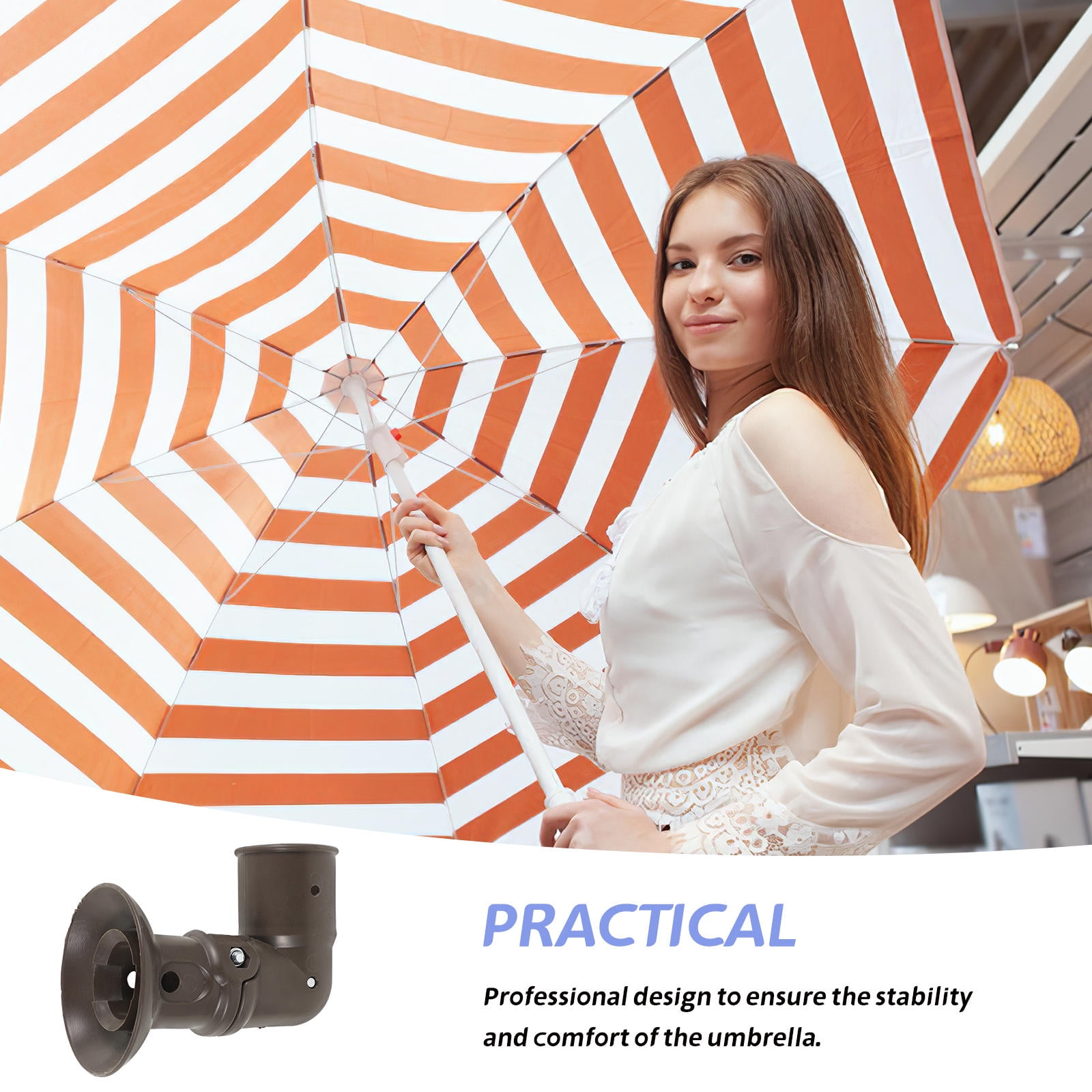 KALLORY Canopy Attachment Patio Umbrella Elbow Bracket Front Door Patio ...