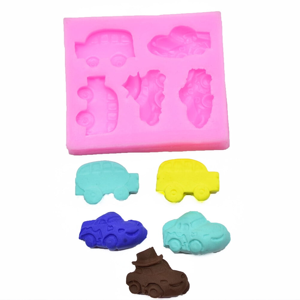 KALLORY Cartoon Car Silicone Molds Cake Decorating Tools Bakeware ...