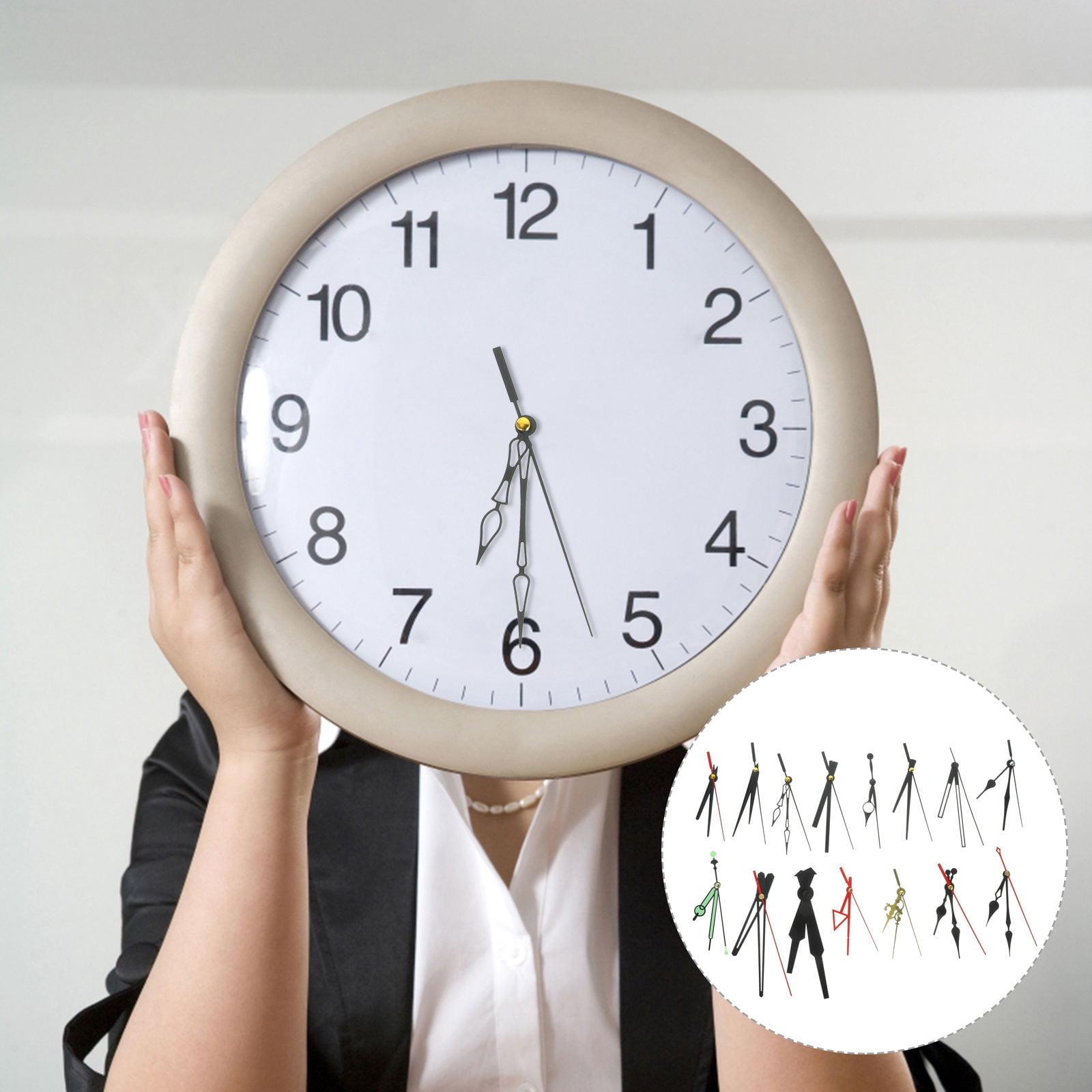 KALLORY Durable Clock Hands Kits Assorted Color Plastic for DIY ...