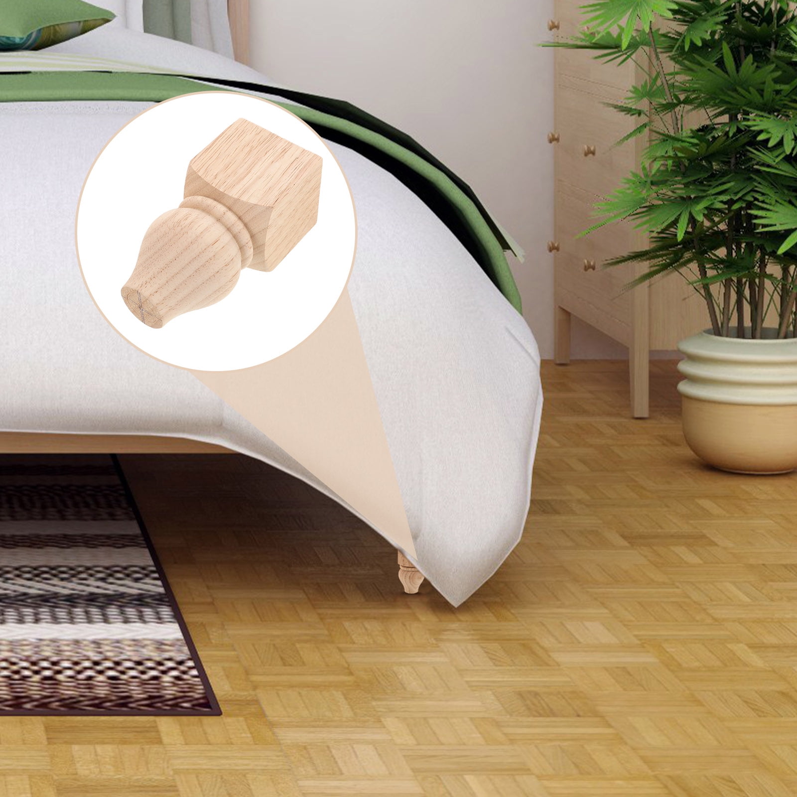 KALLORY Couch Feet Wardrobe Leg Replaceable Dresser Table Legs Beige ...