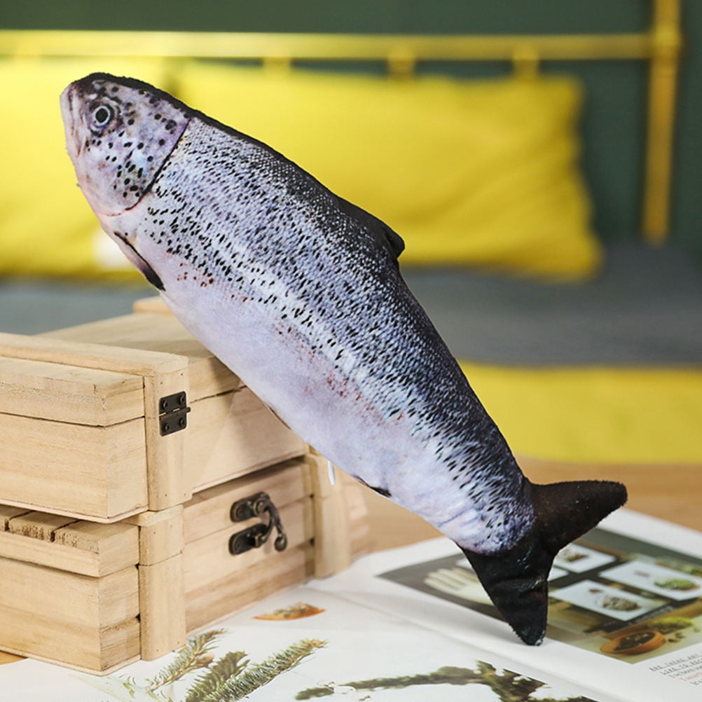 WRITWAA Plush Fish Toy for Cats Made from Soft PP Cotton Stimulates Fun ...