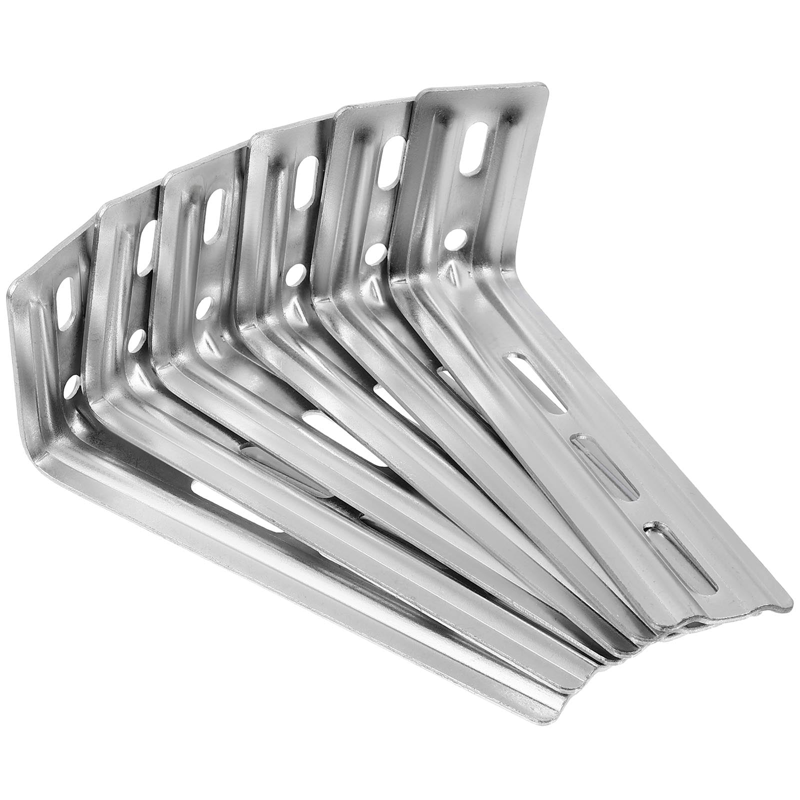 KALLORY Curtain Brackets for Vertical Blinds 6Pcs L Shape Metal Plates ...