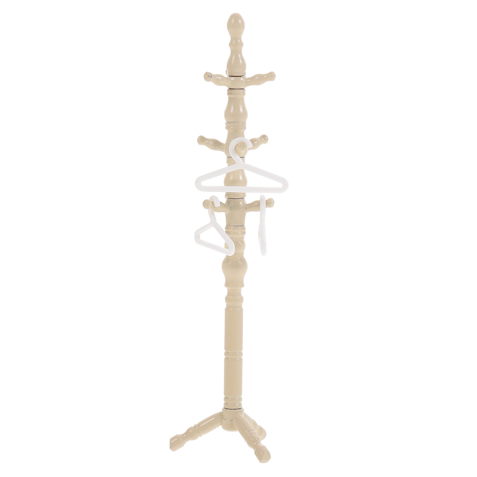 KALLORY Doll Apparel Floor Stand Miniature Cloth Rack Doll Clothes Rack ...