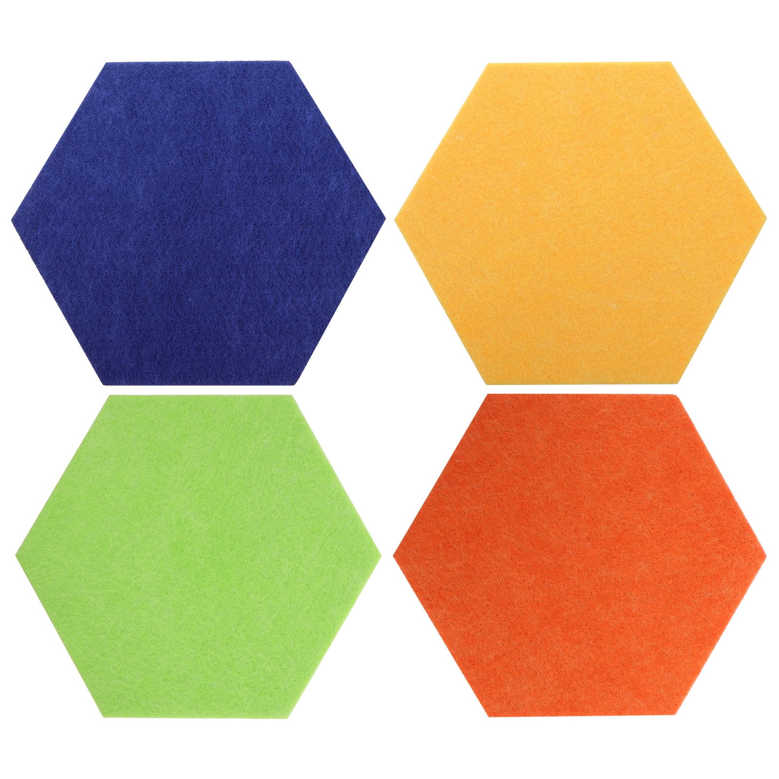 KALLORY Felt Memo Board Hexagon 4Pcs Assorted Color Wall Display Board ...
