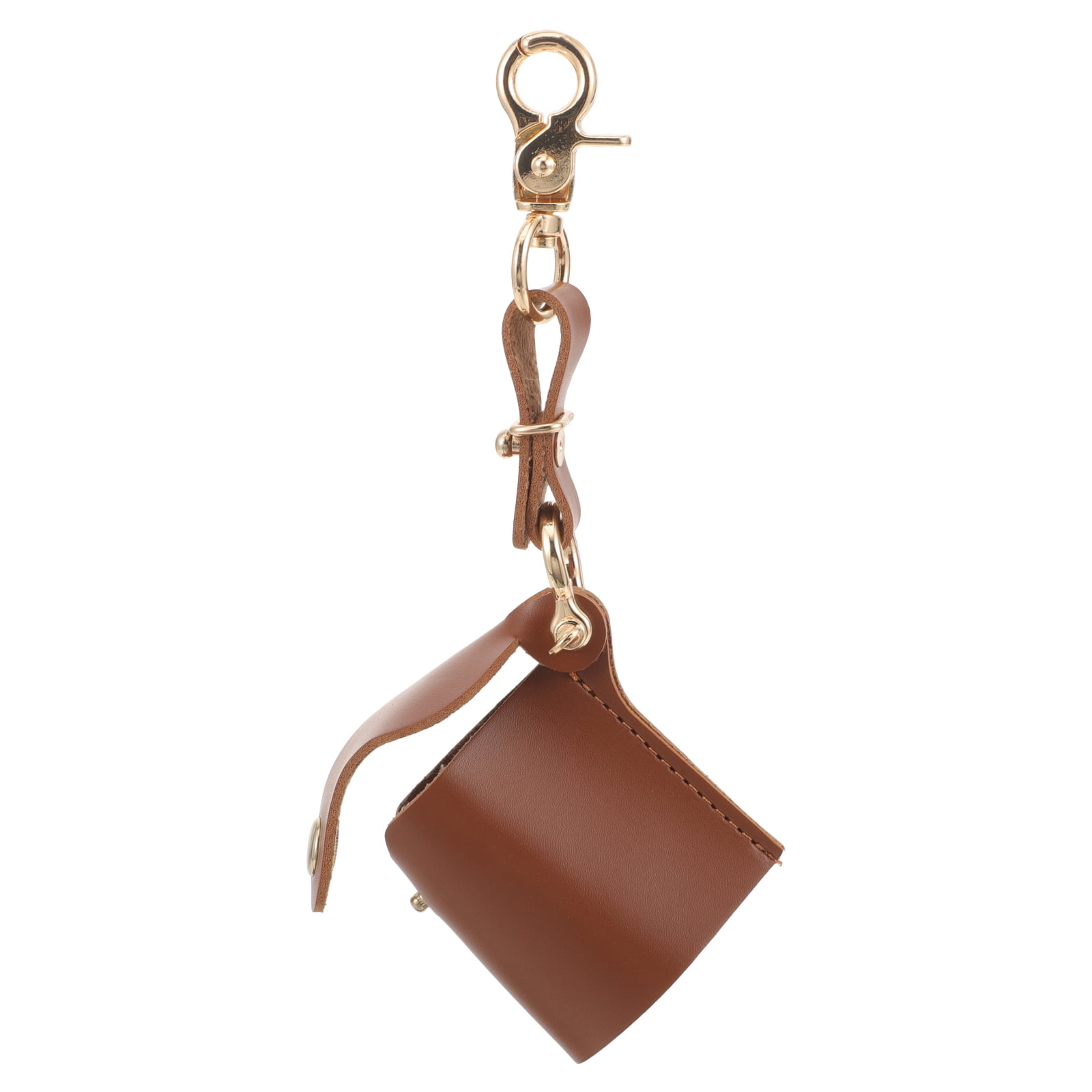 KALLORY Film Case Keychain 1Pcs Brown Leather Rectangular Shape for ...