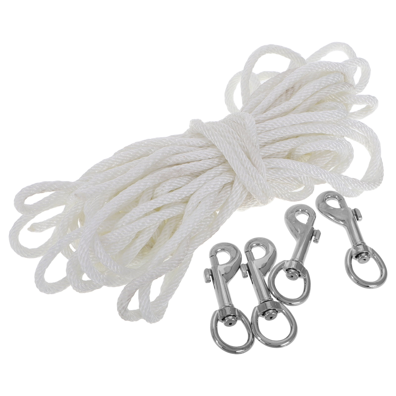 KALLORY Flagpole Rope Kit Durable Braided Flagpole Line Flag Pole Clip ...