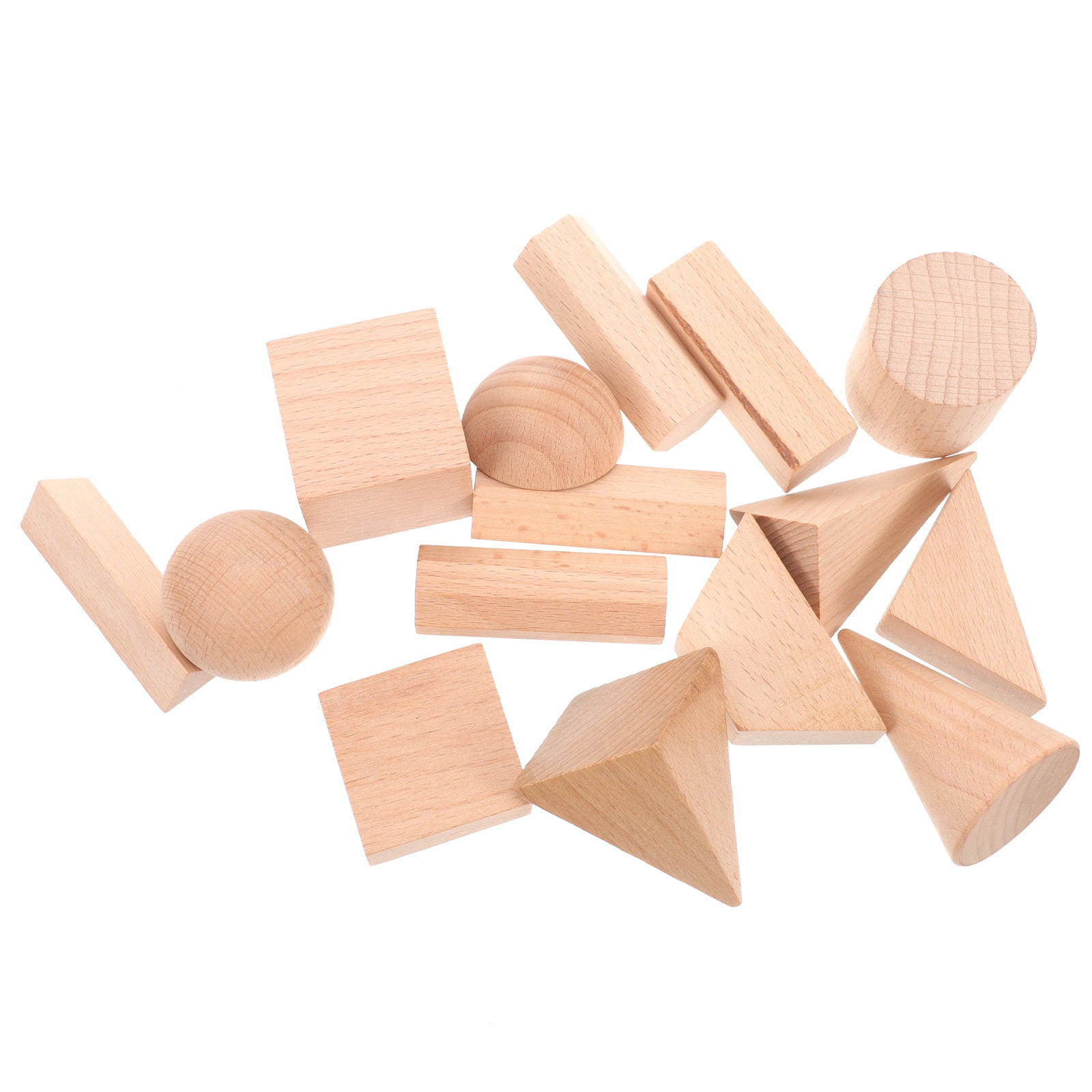 KALLORY Building Blocks for Kids Playing with 15pcs Wooden Toys Khaki ...