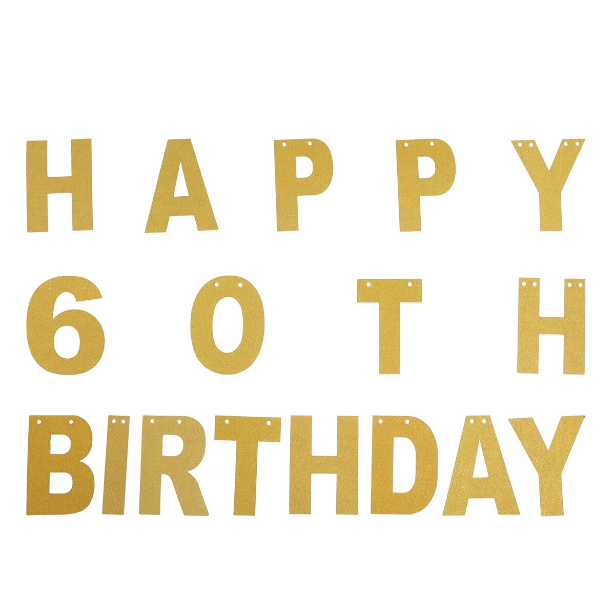 KALLORY Golden Birthday Banner 1 Set Paper Flags for 60th Birthday ...