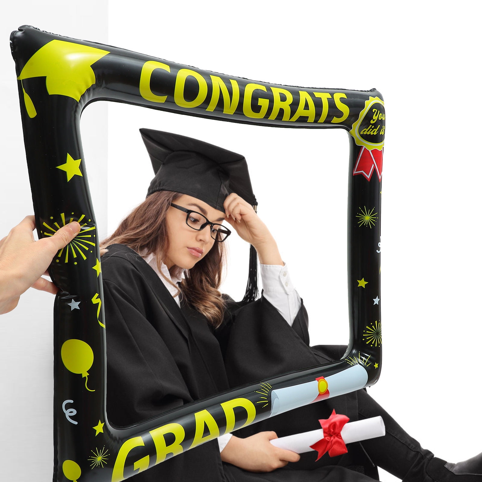 KALLORY Graduation Inflatable Prop 1Set Inflatable Frame Photo Prop ...