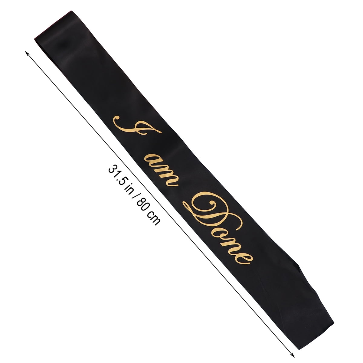 KALLORY Graduation Party Sash 1Set Black Satin Lightweight For Senior ...