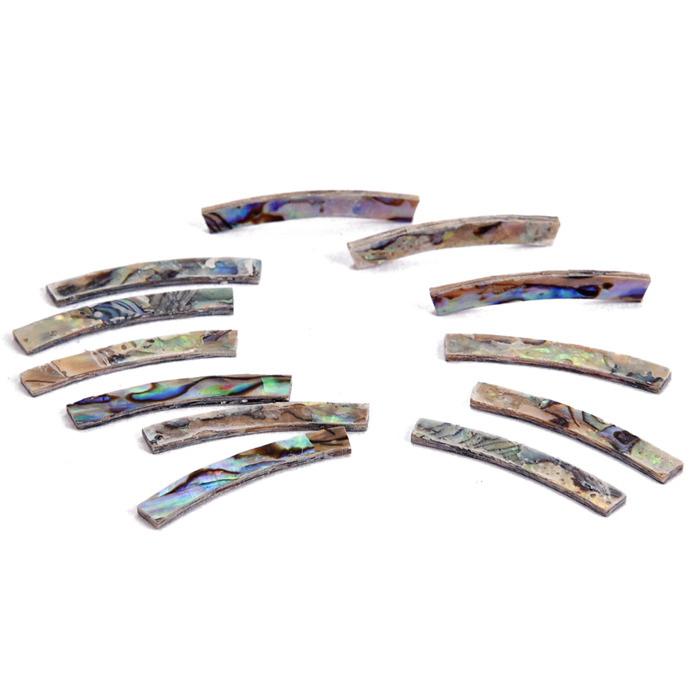KALLORY Guitar Rosette Shell Strips with Paua Abalone Curved Design for ...