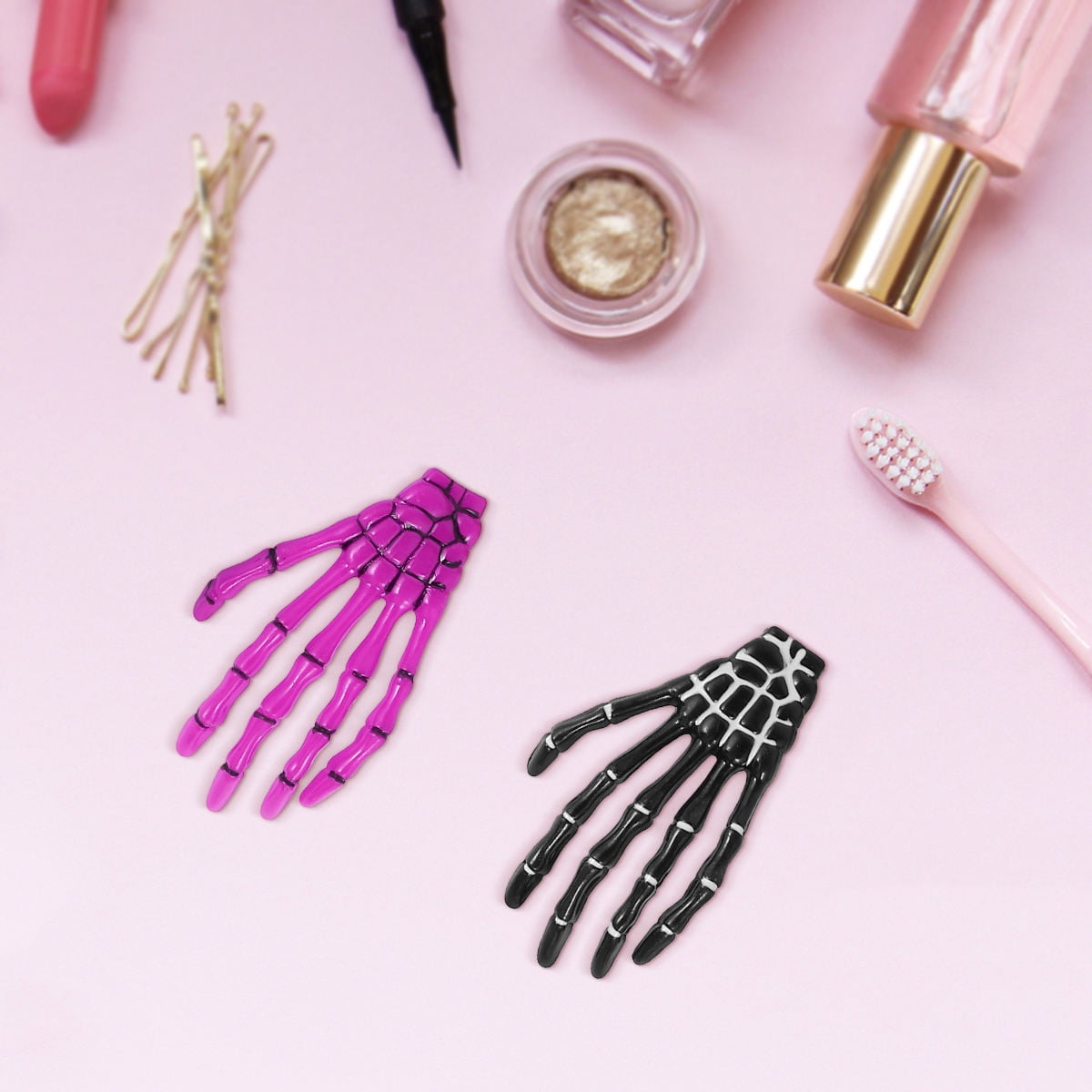 KALLORY Hair Clip 6Pcs Bone For Hair Skeleton Shape Resin Hairpins For ...