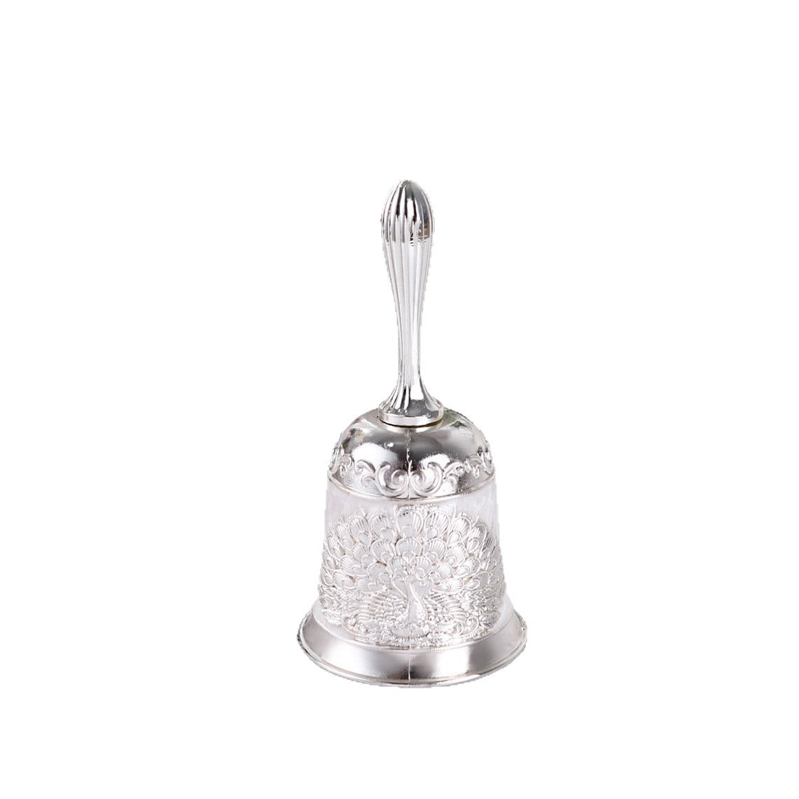 KALLORY Hand Bell: Loud Hand Bell with Handle Peacock Relief - Ringing ...