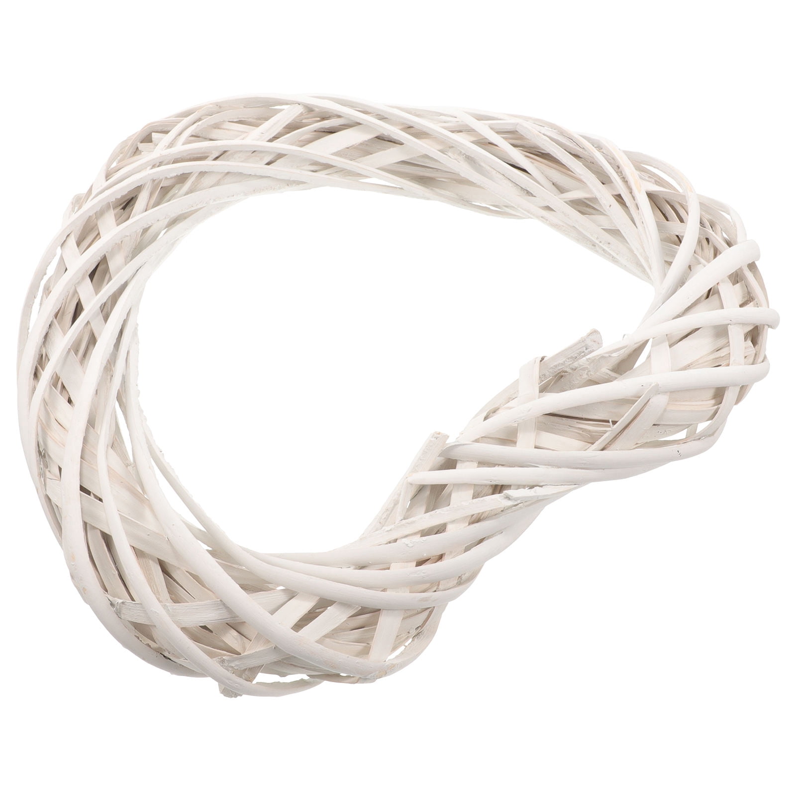 KALLORY Valentine's Day Heart Shaped Rattan Wreath White Wood 1Pack 11 ...