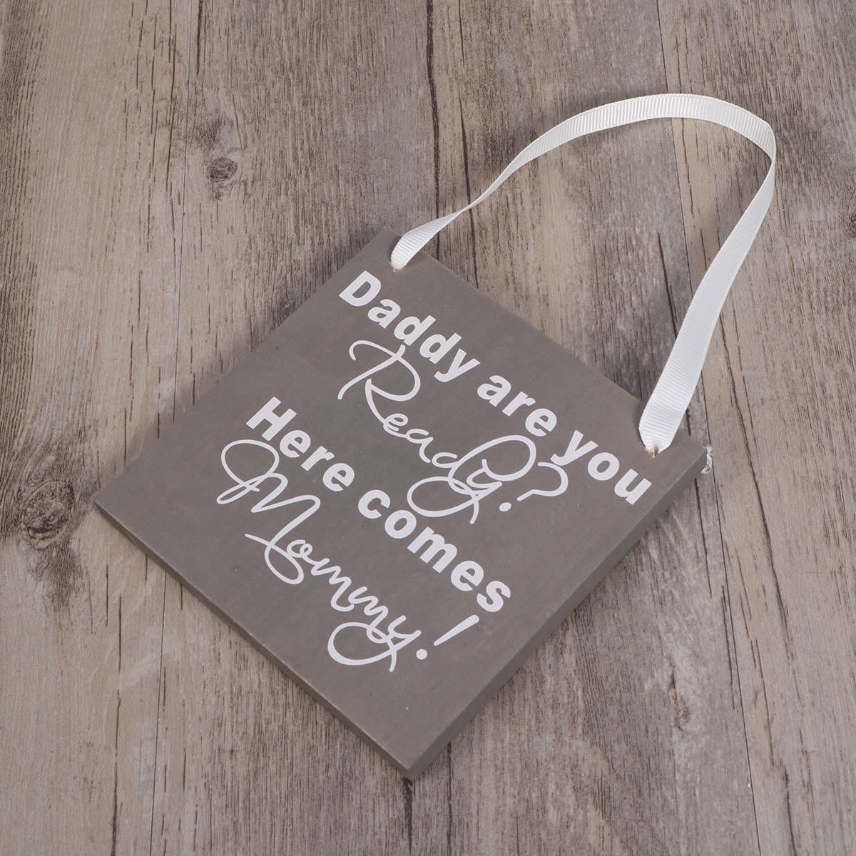 KALLORY Here Comes Mommy Wedding Sign Reception Signs Welcome Dad Bride ...