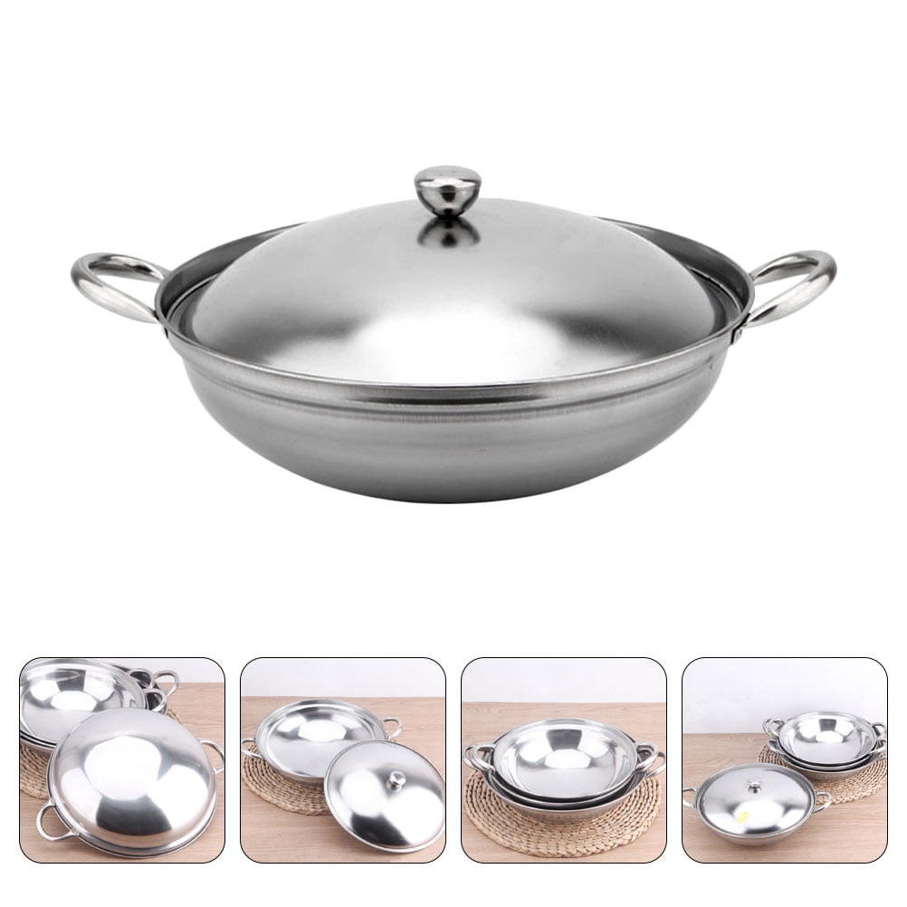 OFFIGAM Stainless Steel Cooking Pot Set with Comfortable Handles ...