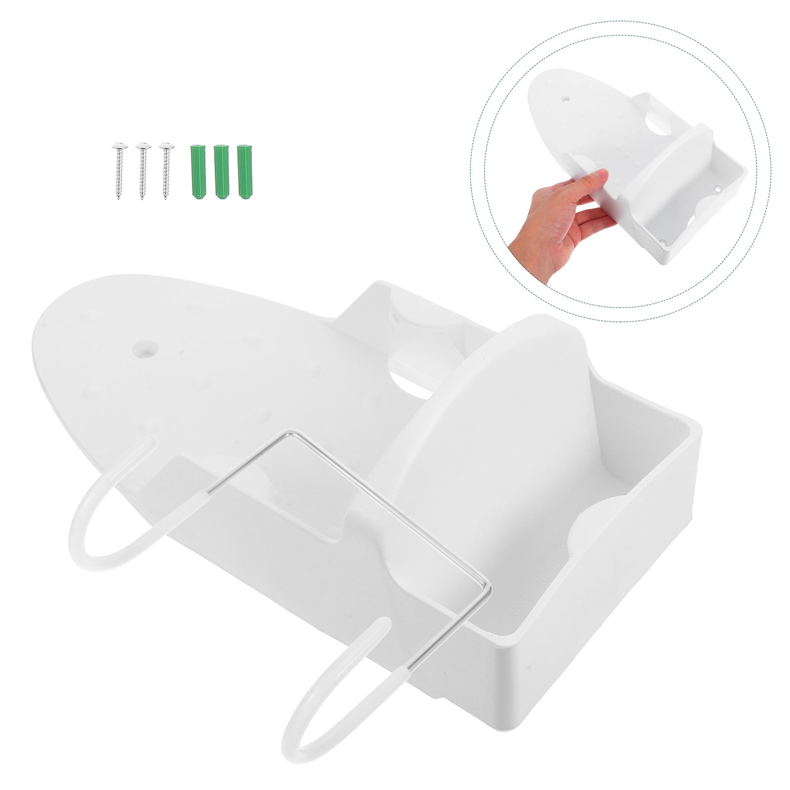 KALLORY Iron Storage Wall Mount Stainless Steel White 1Pcs - Walmart.com