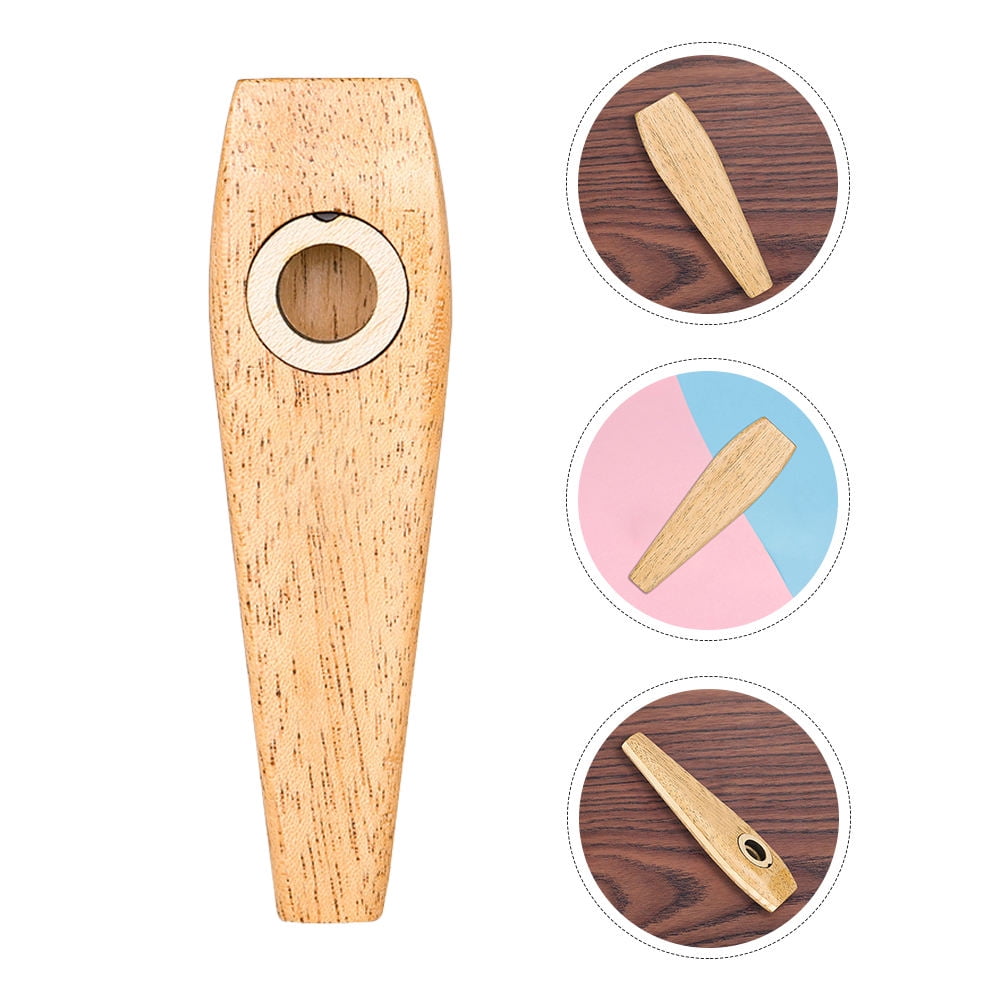 KALLORY Wooden Kazoo for All Ages, Colorful Musical Instrument, Simple ...